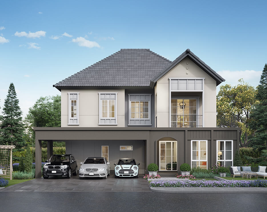 รับสร้างบ้านสไตล์ Modern Farmhouse Village | ต้นแบบ Crafted by Sansiri