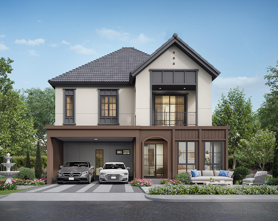 รับสร้างบ้านสไตล์ Modern Farmhouse Village | ต้นแบบ Crafted by Sansiri