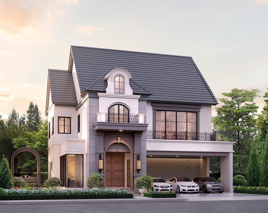 รับสร้างบ้านสไตล์ Modern French Renaissance | ต้นแบบ Crafted by Sansiri